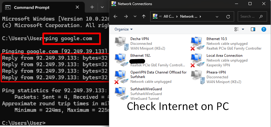 How to check the internet connection in my desktop Windows 11 - How To Kh
